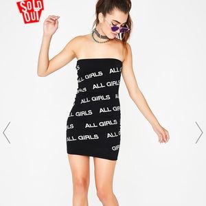 Dolls Kill | Dresses | Dolls Kill Girl Black Strapless Mini Bodycon ...
